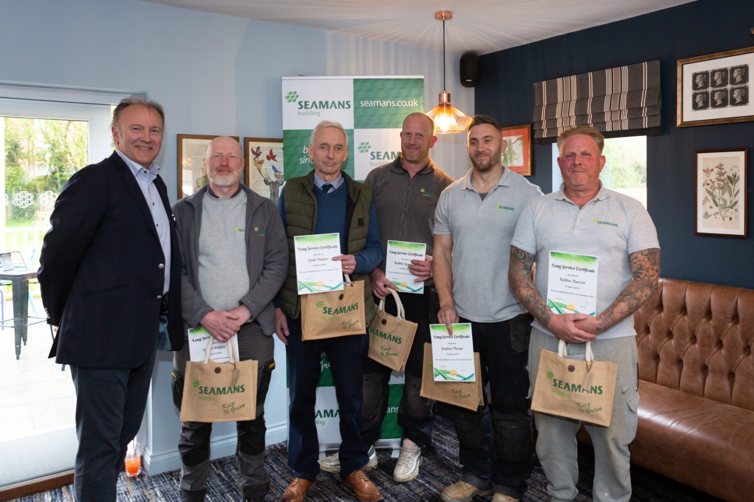 Long-serving employees celebrated at Seamans Building awards | Seamans ...